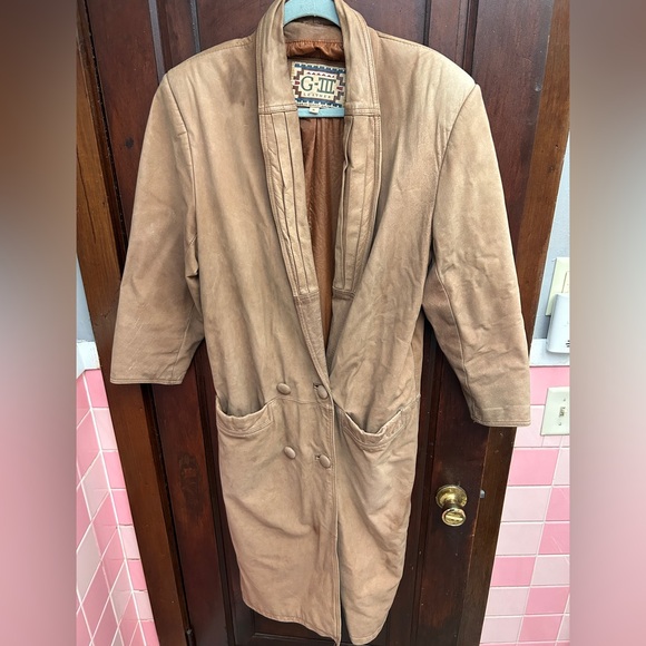 Global Identity | Jackets & Coats | Vintage Leather Jacket Trench Coat ...